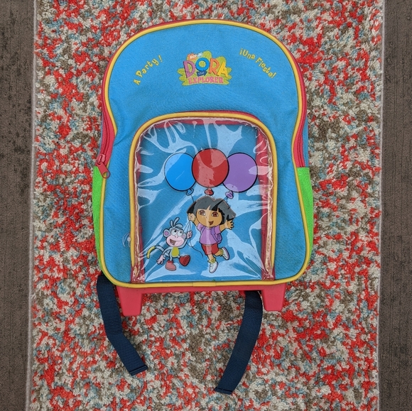 Nickelodeon | Accessories | Vintage Dora Explorer Rolling Backpack Kids ...
